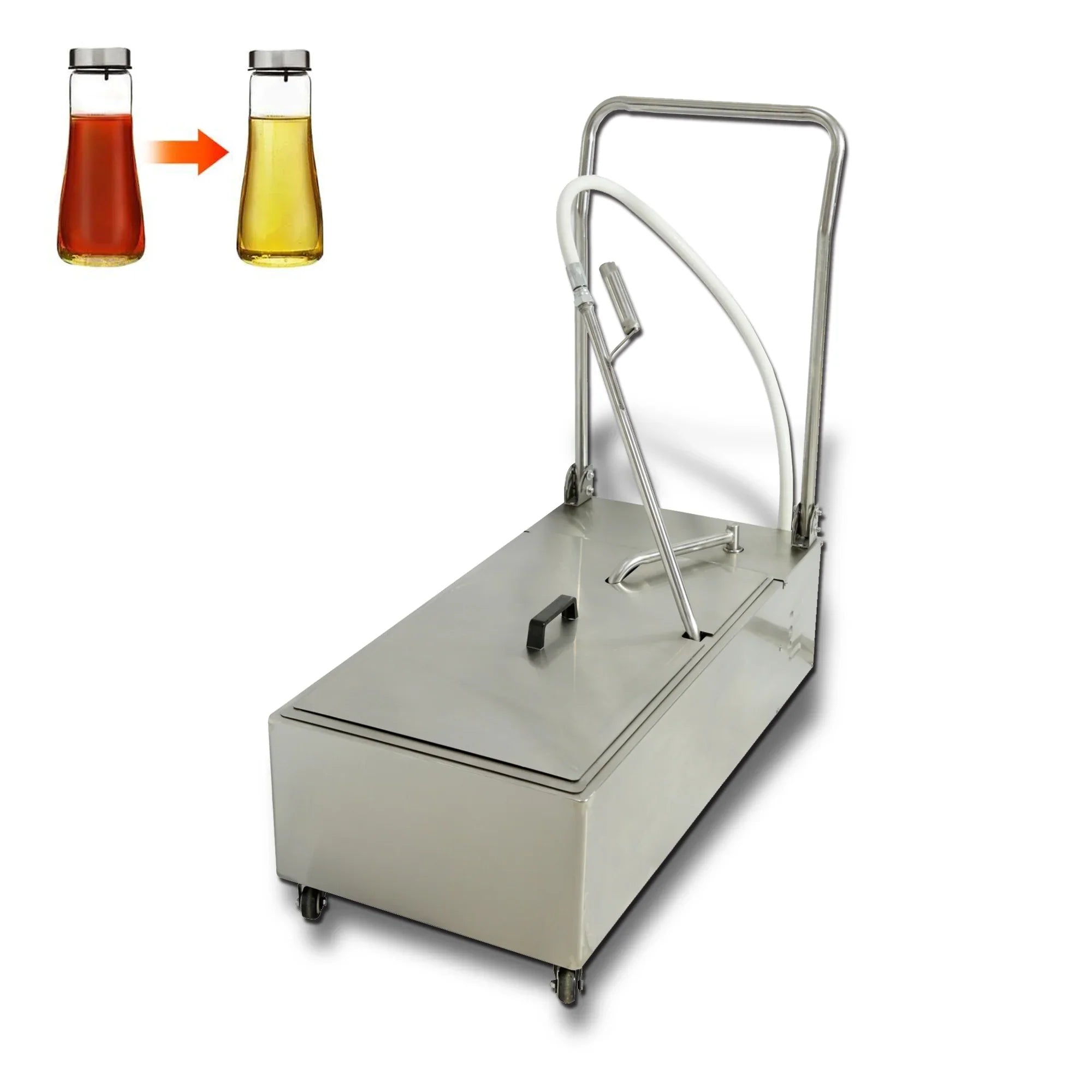 Commercial Fryer Oil Filter Cart - Extend Oil Life 3X | Hakka Brothers Corp