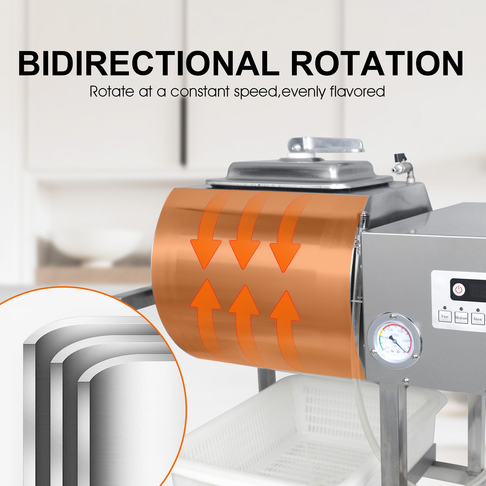 Hakka Automatic Vacuum Pickling Machine 45L Large Capacity Poultry Mea ...