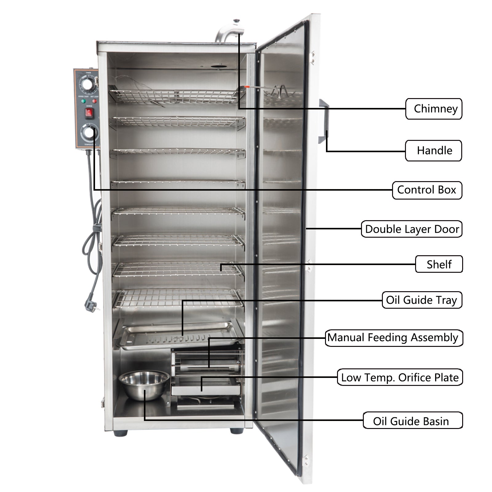 Hakka Digital Electric Smoker Grill 9 Racks Outdoor BBQ Commercial Foo ...