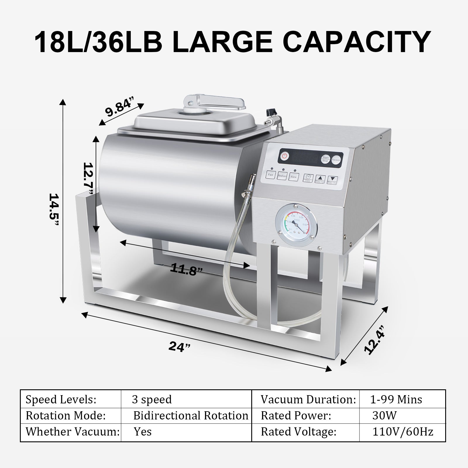 Hakka Automatic Vacuum Pickling Machine 18L Large Capacity Poultry Mea ...
