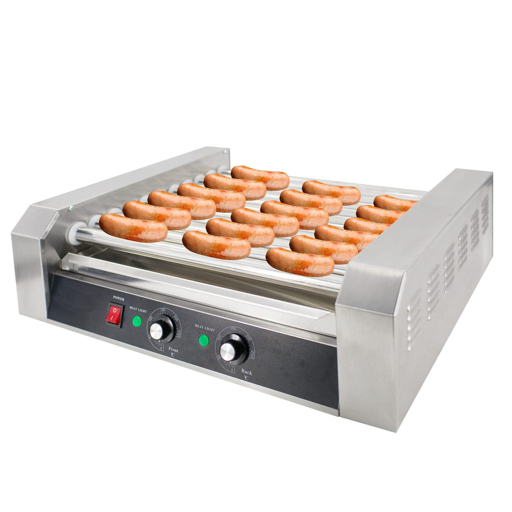 EasyRose Commercial Hot Dog Roller Grill with 11 Rollers(Official Refu ...