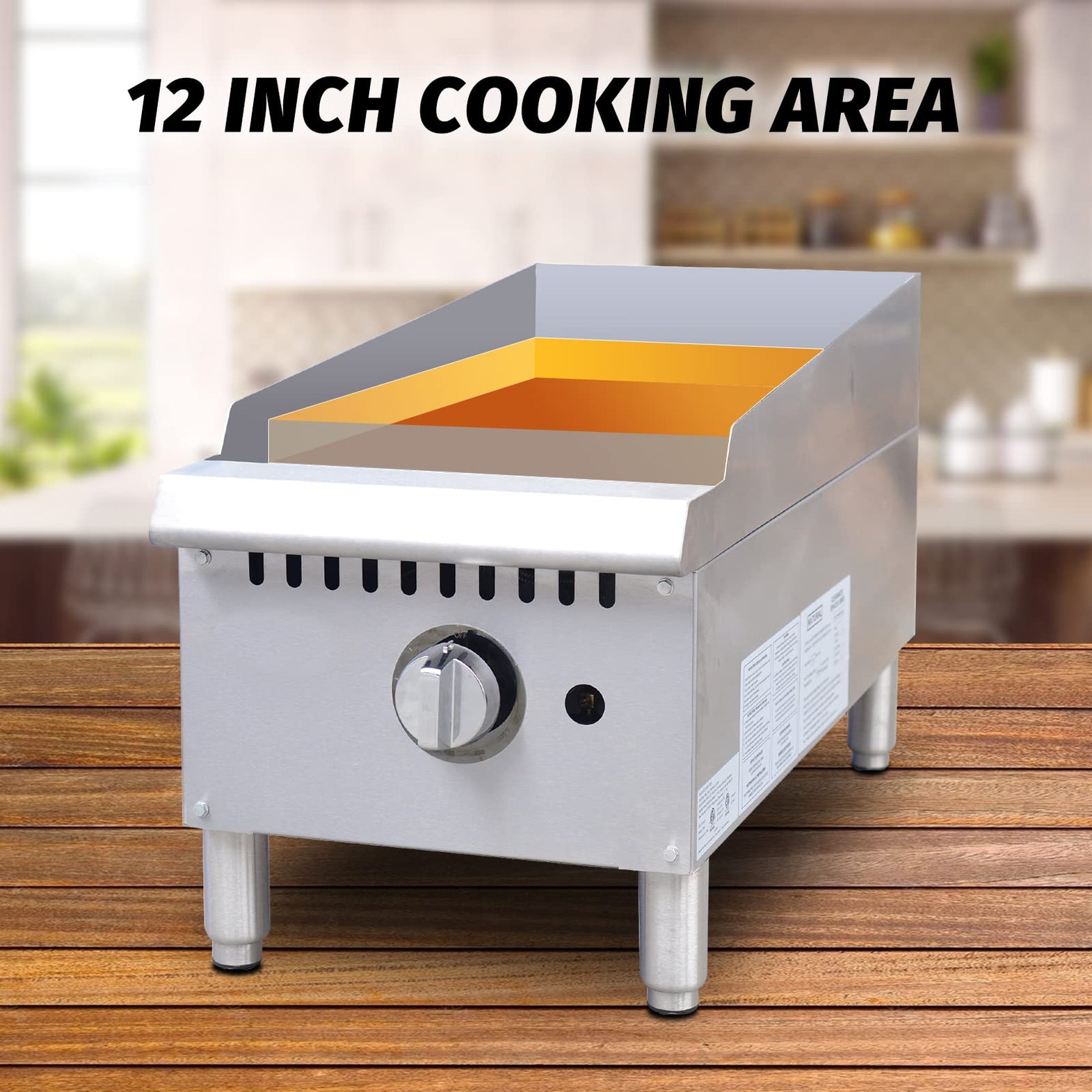 Heavy-Duty Gas Griddles - Large Oil Pan & Splash Guard | Hakka Brothers ...